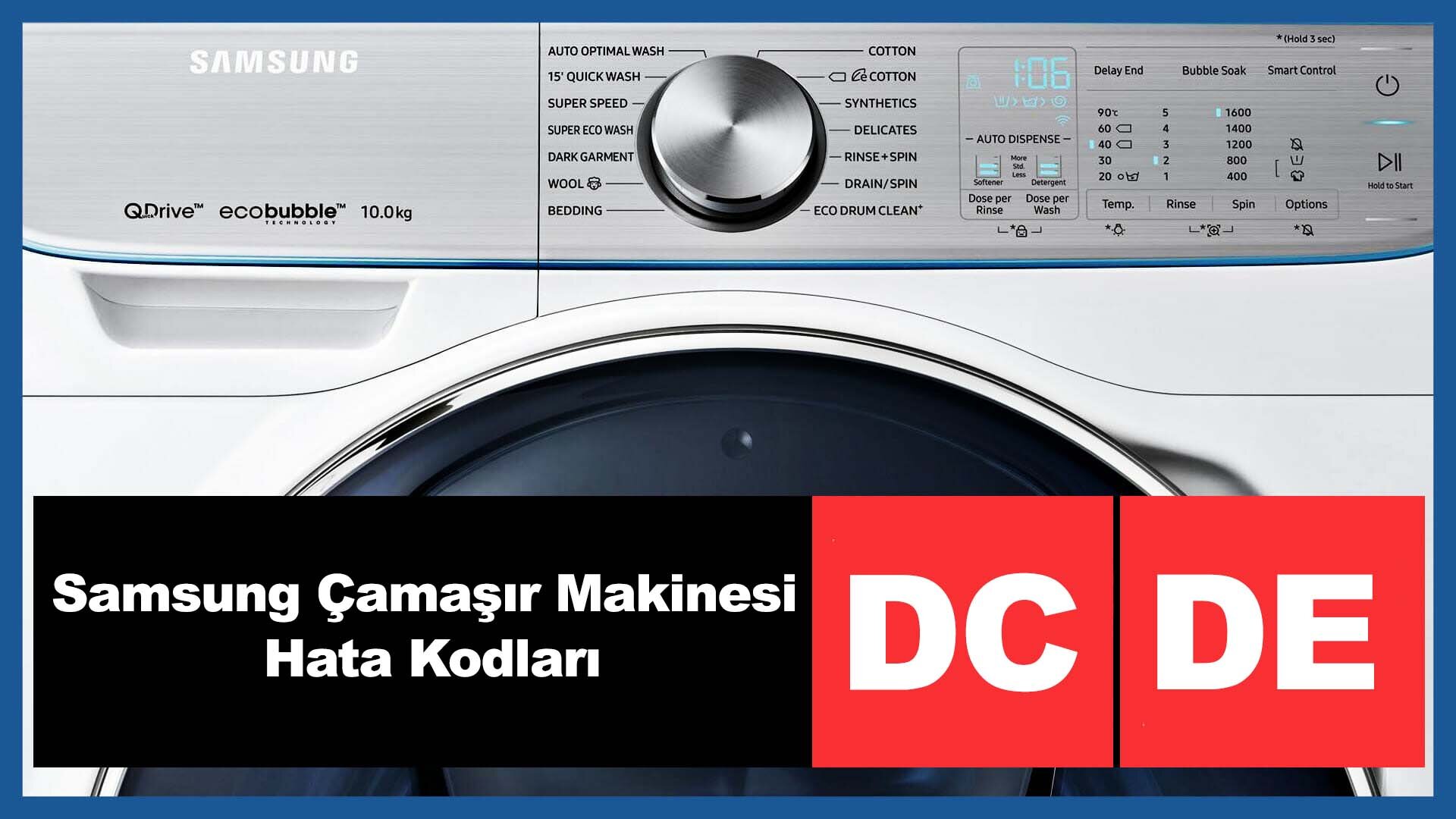 Samsung Çamaşır Makinesi DC-DE Hatası - GPindeks